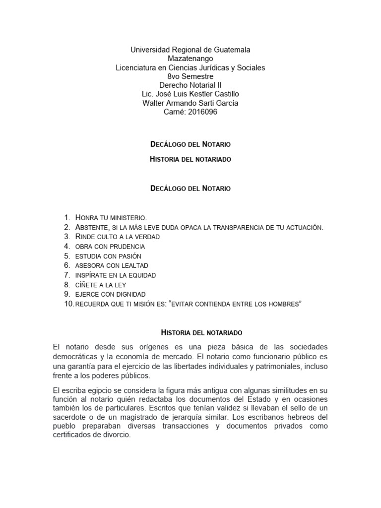 Decálogo Del Notario | PDF | Justicia | Crimen y violencia