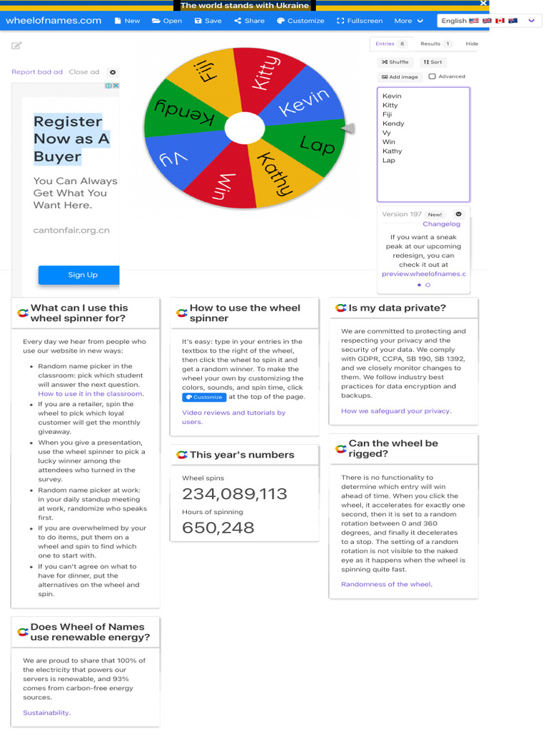 Wheel of Names Random Name Picker | PDF | Computing | Cyberspace