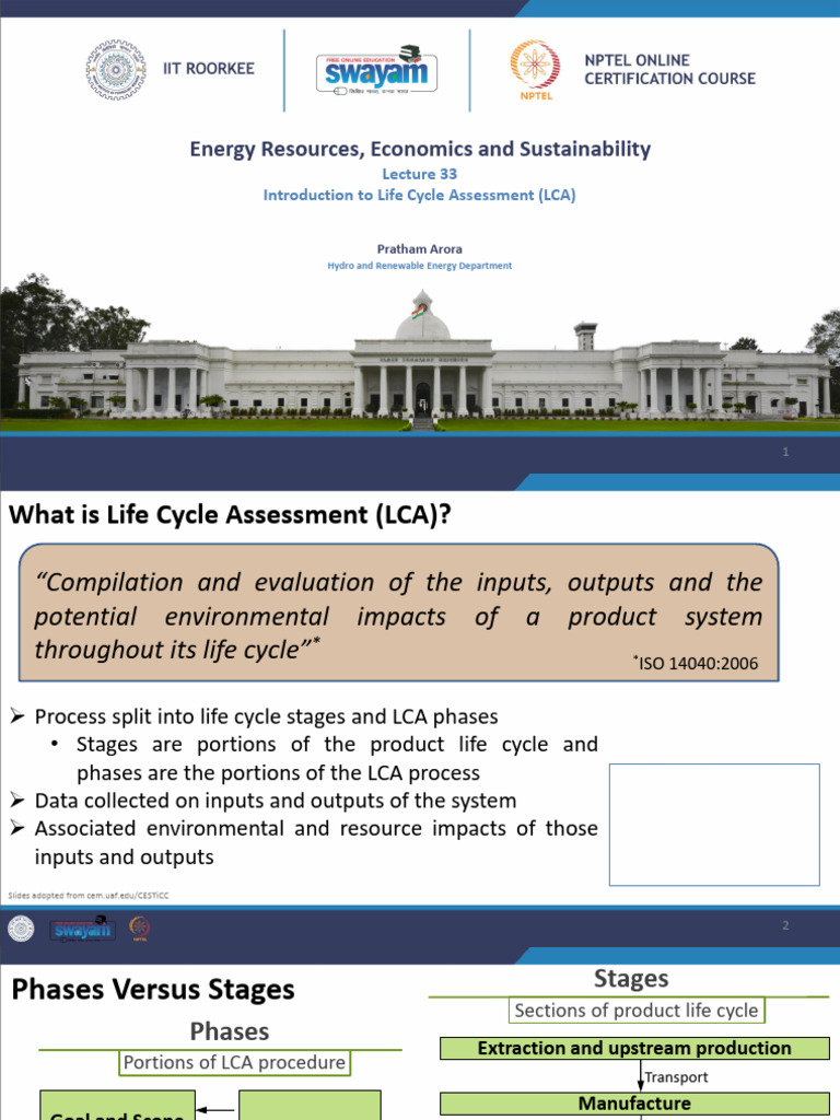 Lca Slides | PDF | Life Cycle Assessment