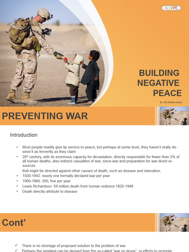 Building Negative Peace | PDF | Ethical Principles | Peace