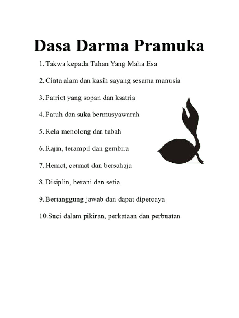 Dasa Darma Pramuka | PDF