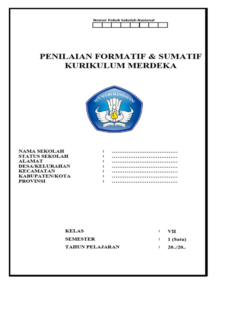 Format Penilaian Formatif Sumatif Kurikulum Merdeka Pdf