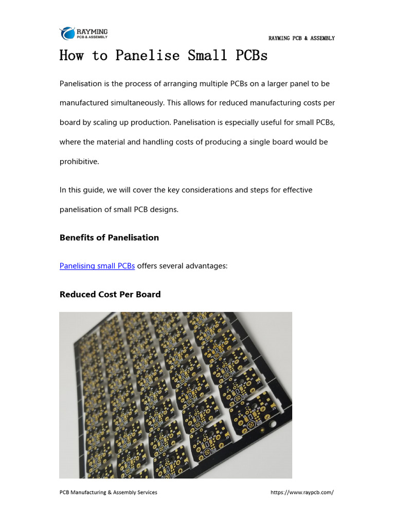 How To Panelise Small PCBs | PDF | Printed Circuit Board | Engineering ...