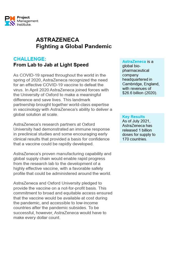 Astrazeneca-Case-Study (Dragged) | PDF | Astra Zeneca | Public Health