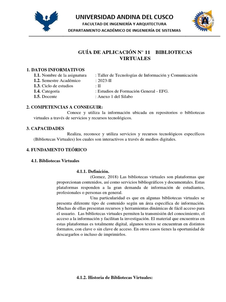 Guia 11 | PDF | Bibliotecas | Libreria digital