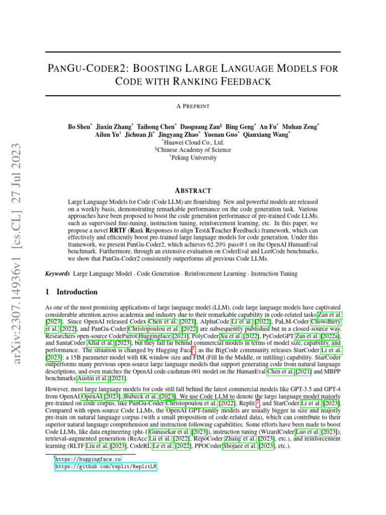 P G - C 2: B L L M C R F: AN U Oder Oosting Arge Anguage Odels For Ode ...