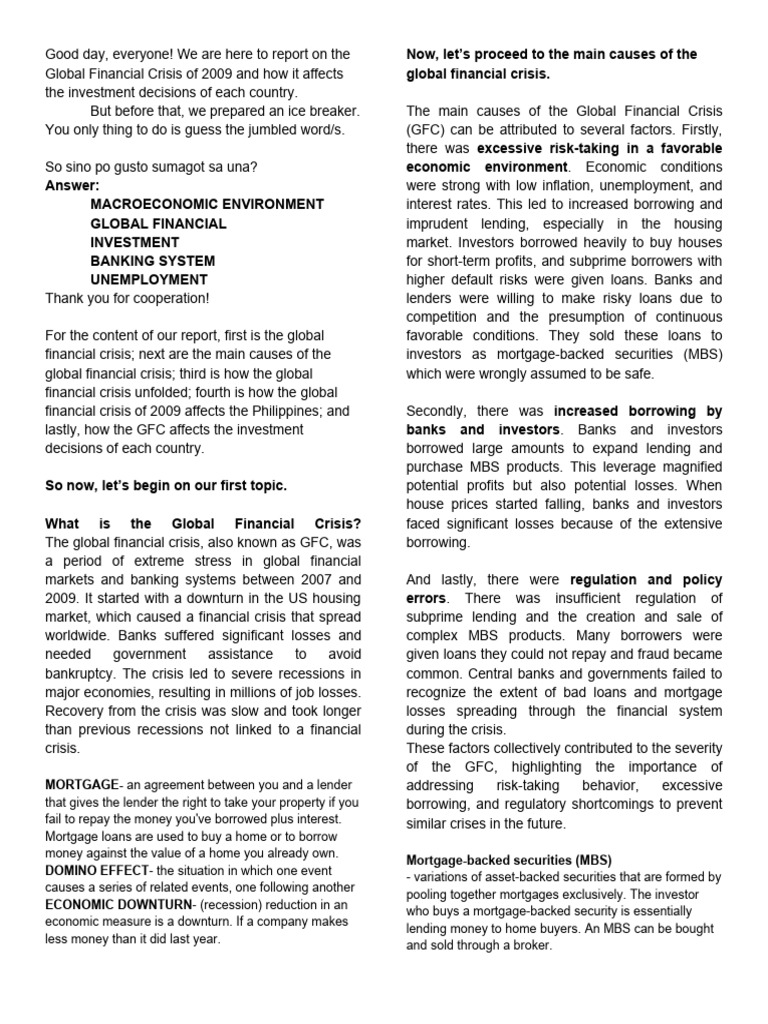 IPM Report Script | Download Free PDF | Mortgage Backed Security ...