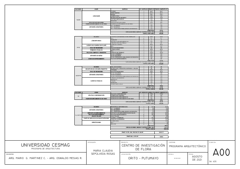 A00 Programa Arq | PDF