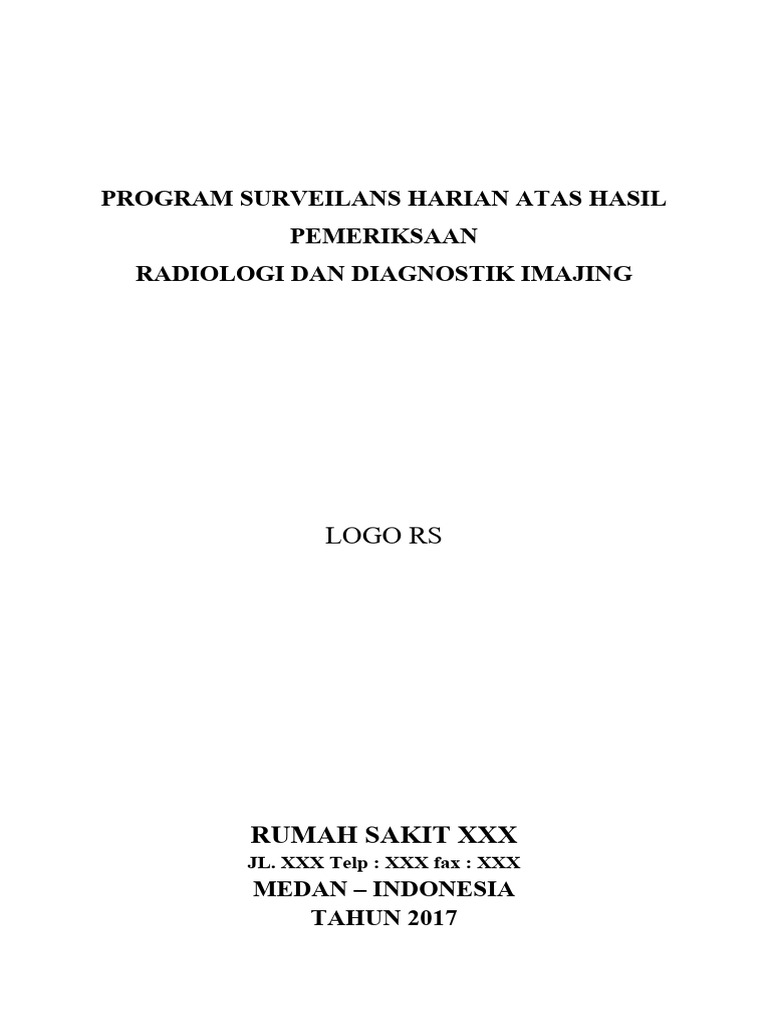 Program Surveilans Harian Atas Hasil Pemeriksaan Radiologi Dan ...