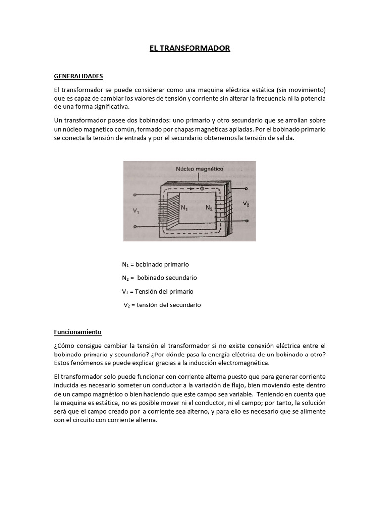 5 - Transformador | PDF | Transformador | Inductor