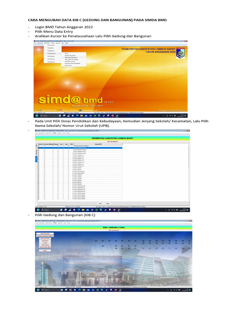 Cara Mengubah Data Pada Simda BMD 2023 | PDF