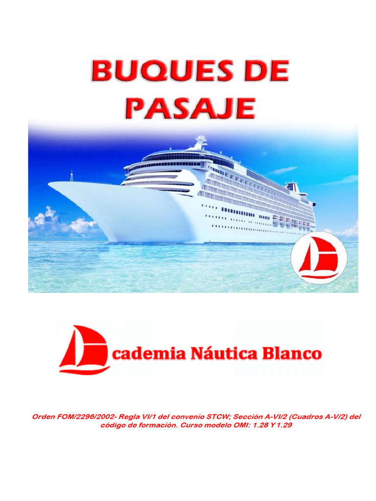 Manual Buques de Pasaje ANB | PDF | Tecnología