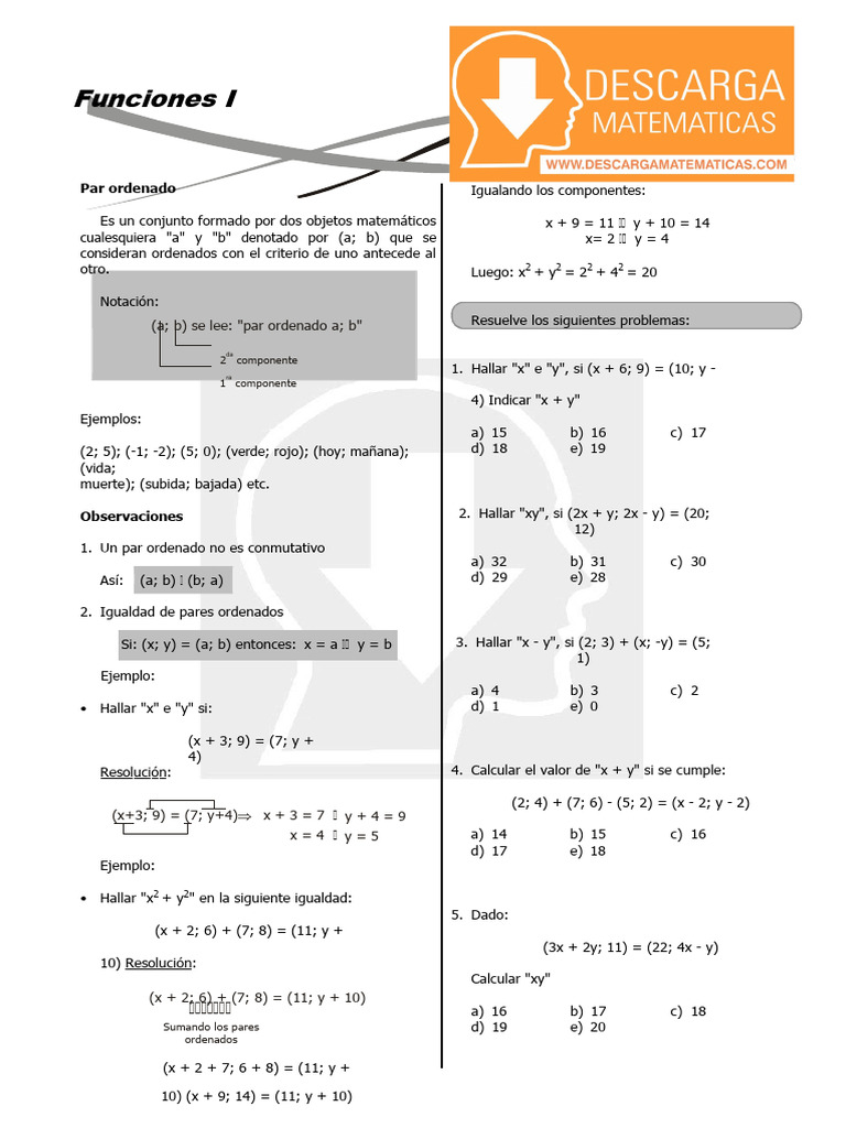 19 Descargar Funciones - Algebra Tercero de Secundaria | PDF | Función (Matemáticas ...