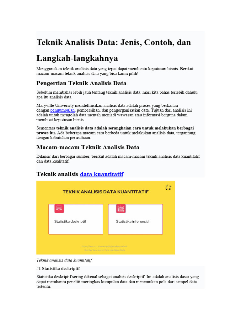 Teknik Analisis Data | PDF