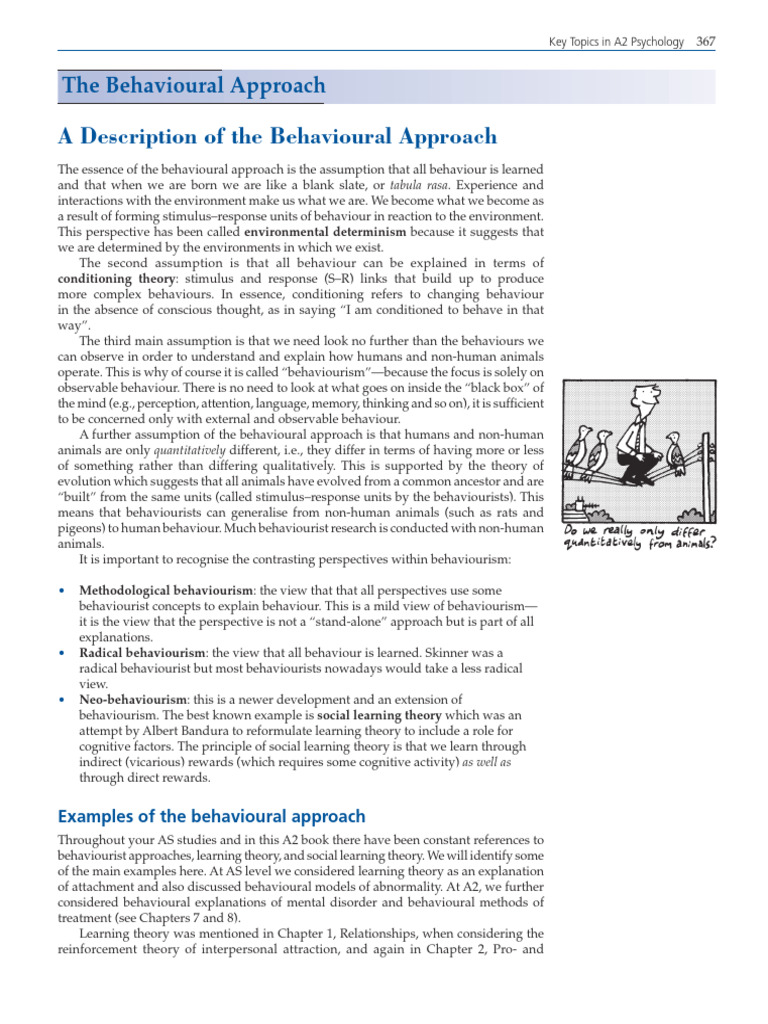Behaviorism Approach | PDF | Behaviorism | Psychology