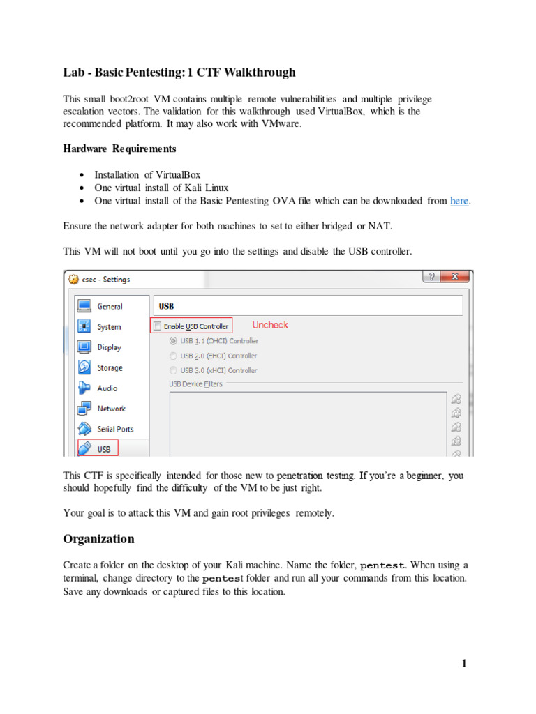Lab Ctf Basic Pentesting Pdf File Transfer Protocol Virtual