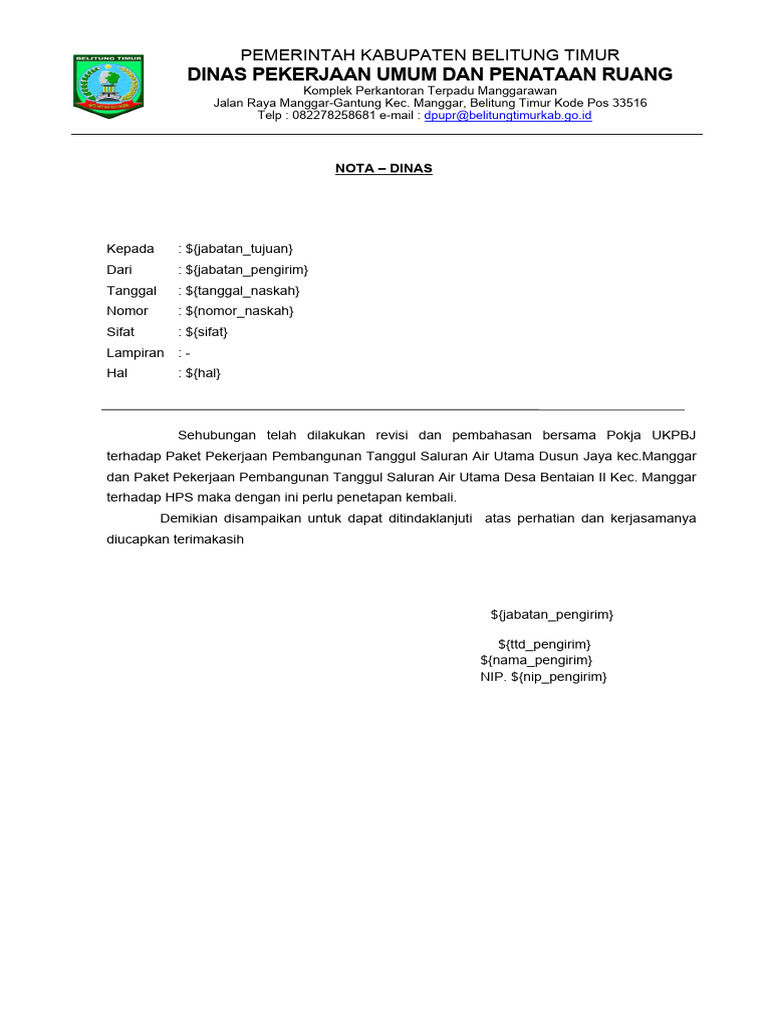 Nota Dinas | PDF