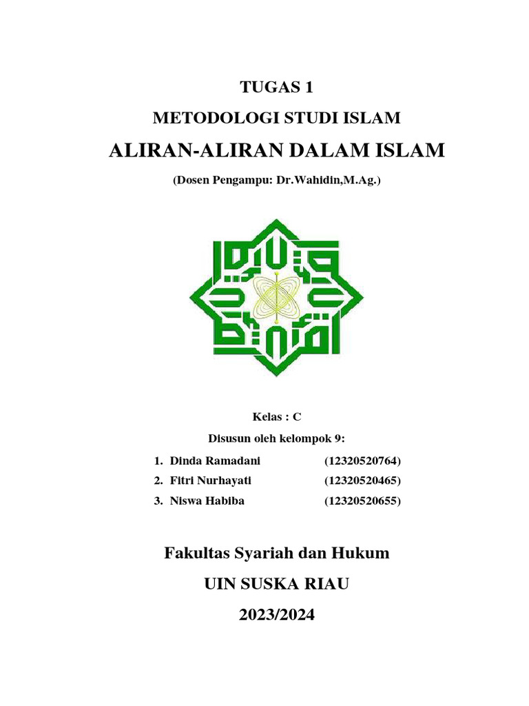 Makalah Metodologi Studi Islam (Aliran Aliran Dalam Islam) | PDF