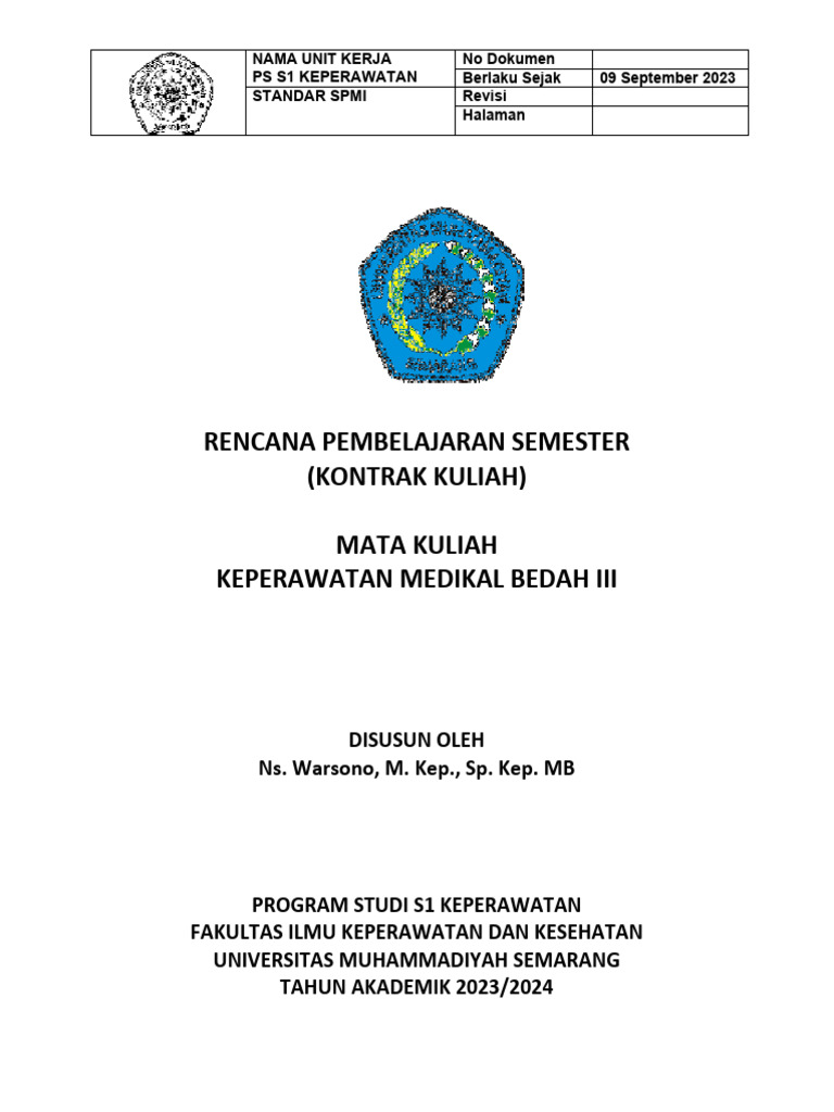 Rps KMB Iii - s1 Reg Smester 5 (2023-2024) | PDF