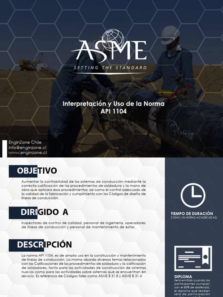 Ficha Técnica ASME Interpretación y Uso de La Norma API 1104 GP037 ...