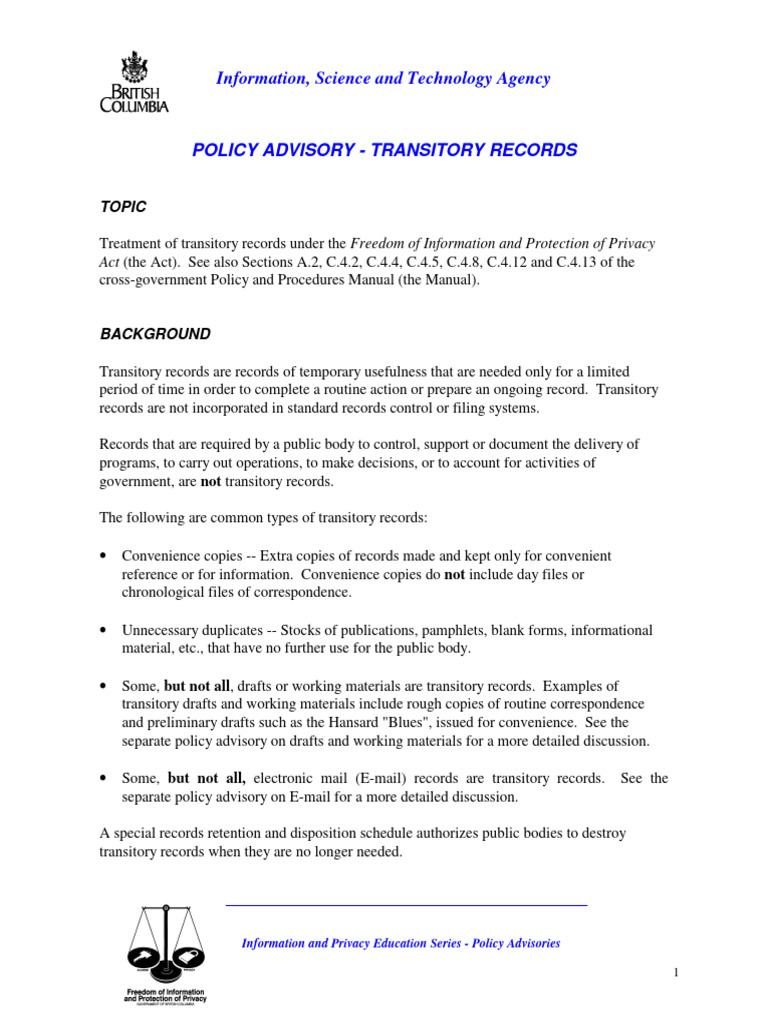 Transitory | PDF | Privacy | Information