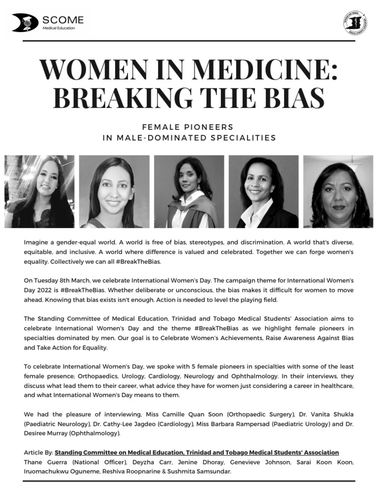 Women in Medicine - Breaking The Bias | PDF | Doctor Of Medicine ...