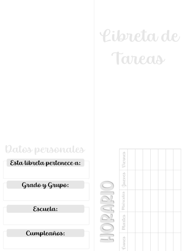 Libreta Tareas | PDF