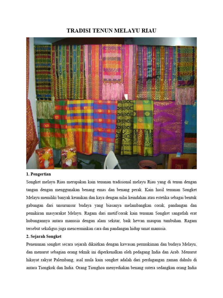 Tradisi Tenun Melayu Riau | PDF | Perjalanan