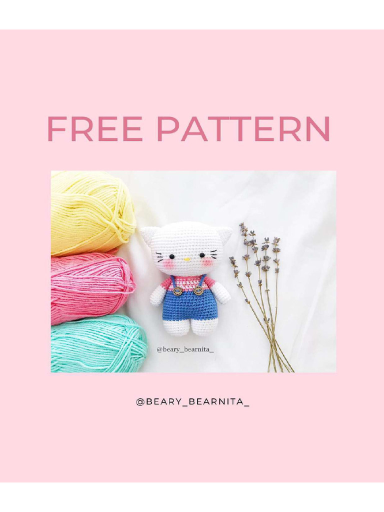 Crochet Hello Kitty Amigurumi PDF Free Pattern | PDF