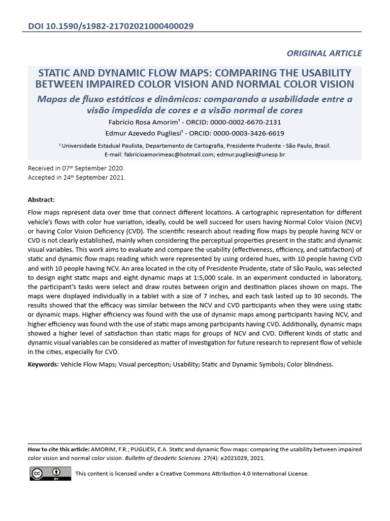 Static and Dynamic Flow Maps Comparing The Usability Between Impaired Color Vision and Normal ...