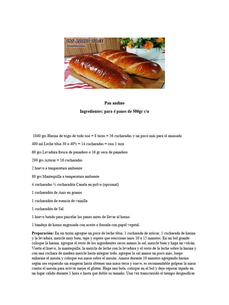 Pan Andino | PDF | Panes | Cocina