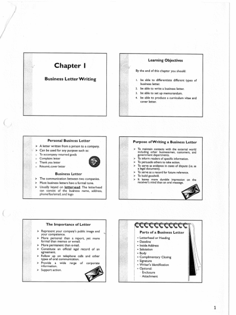 Chapter 1 Business Letter Writing | PDF