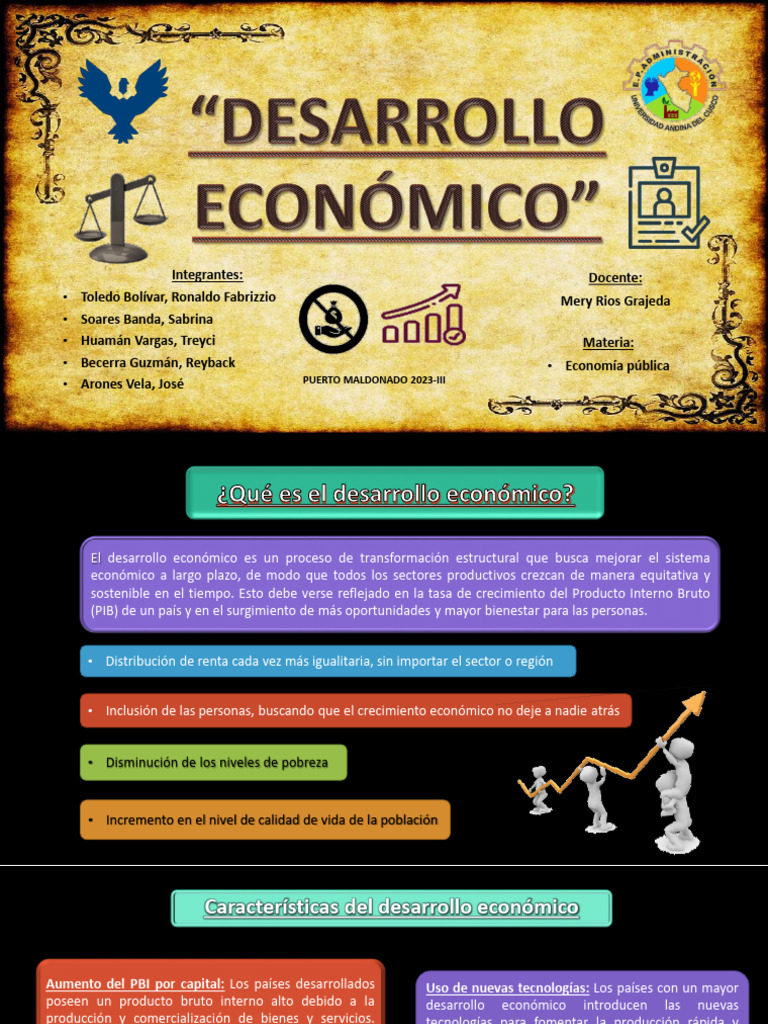 Características del Desarrollo Económico | PDF | Desarrollo economico ...