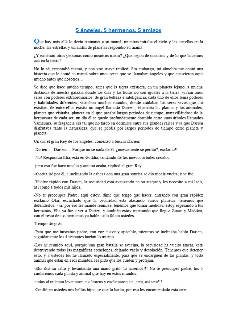 Cuento, 5 Ángeles M Almendra | PDF | Amor