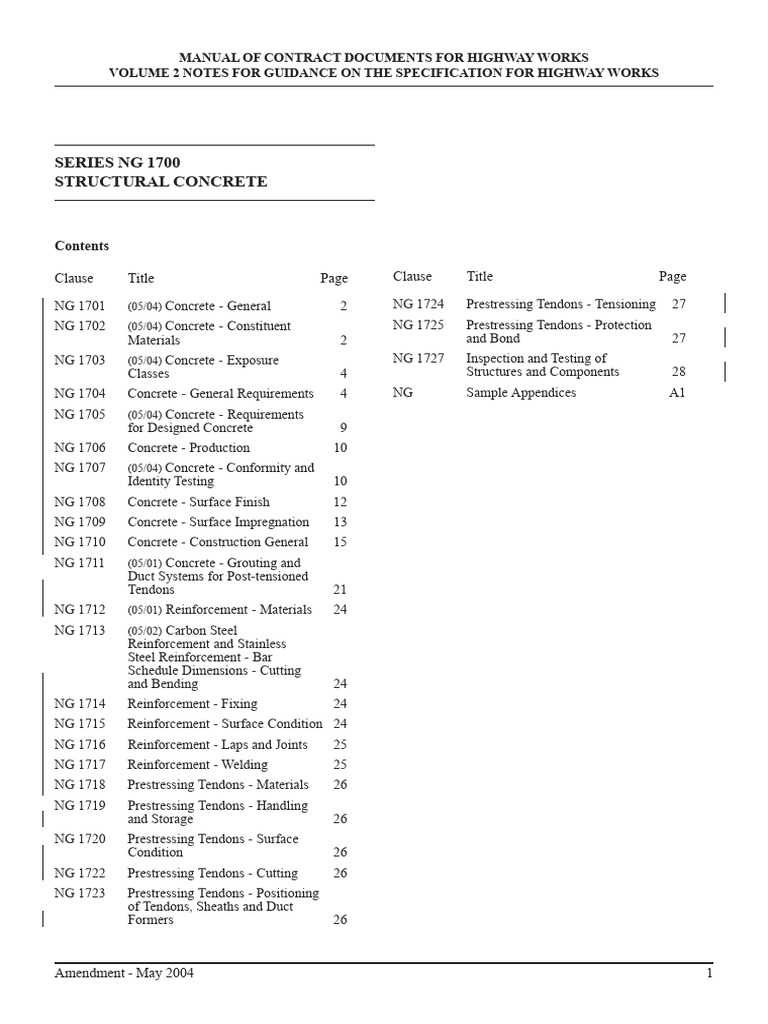 Concrete Structure Series NG 1700 | PDF | Concrete | Prestressed Concrete