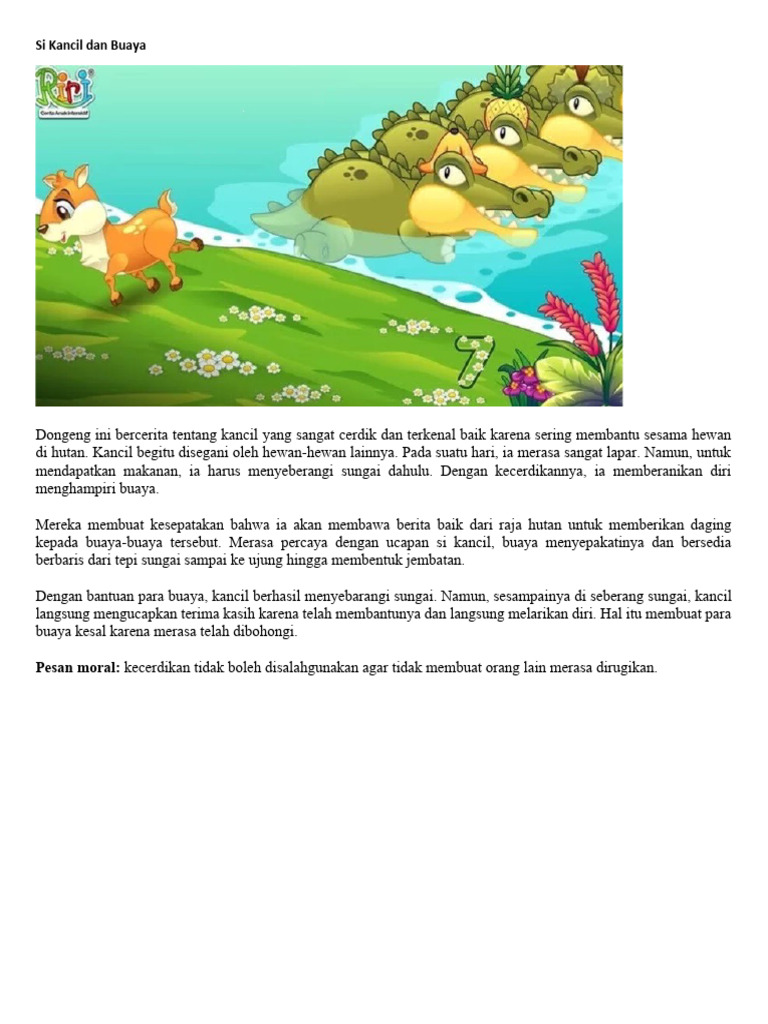 Si Kancil Dan Buaya Pdf