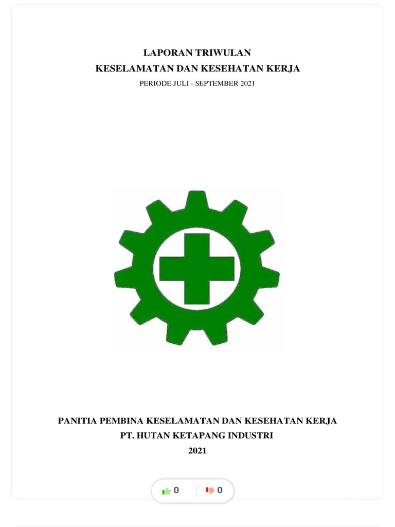 Contoh Laporan p2k3 Perusahan | PDF