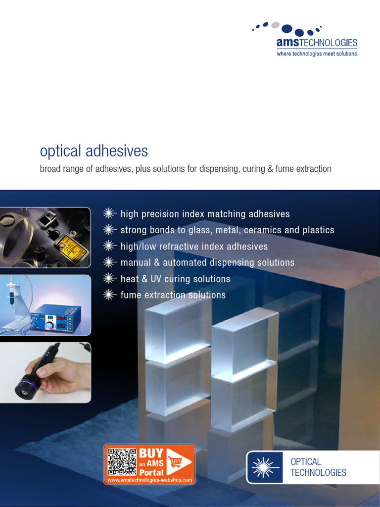 Optical Adhesives AMS Technologies Brochure | PDF | Epoxy | Optical Fiber