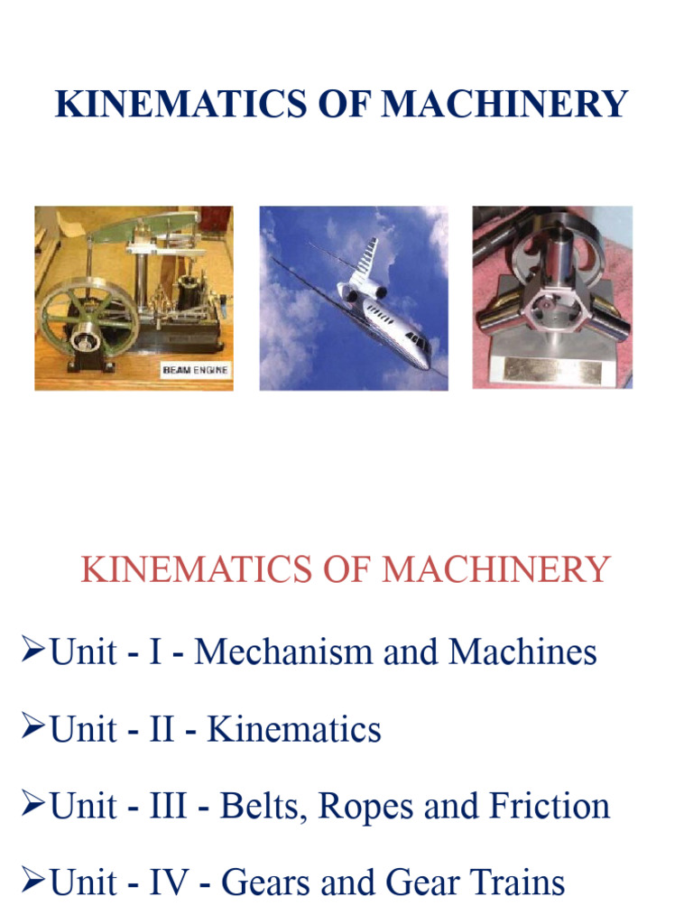 Unit I Mechanism and Machines | PDF