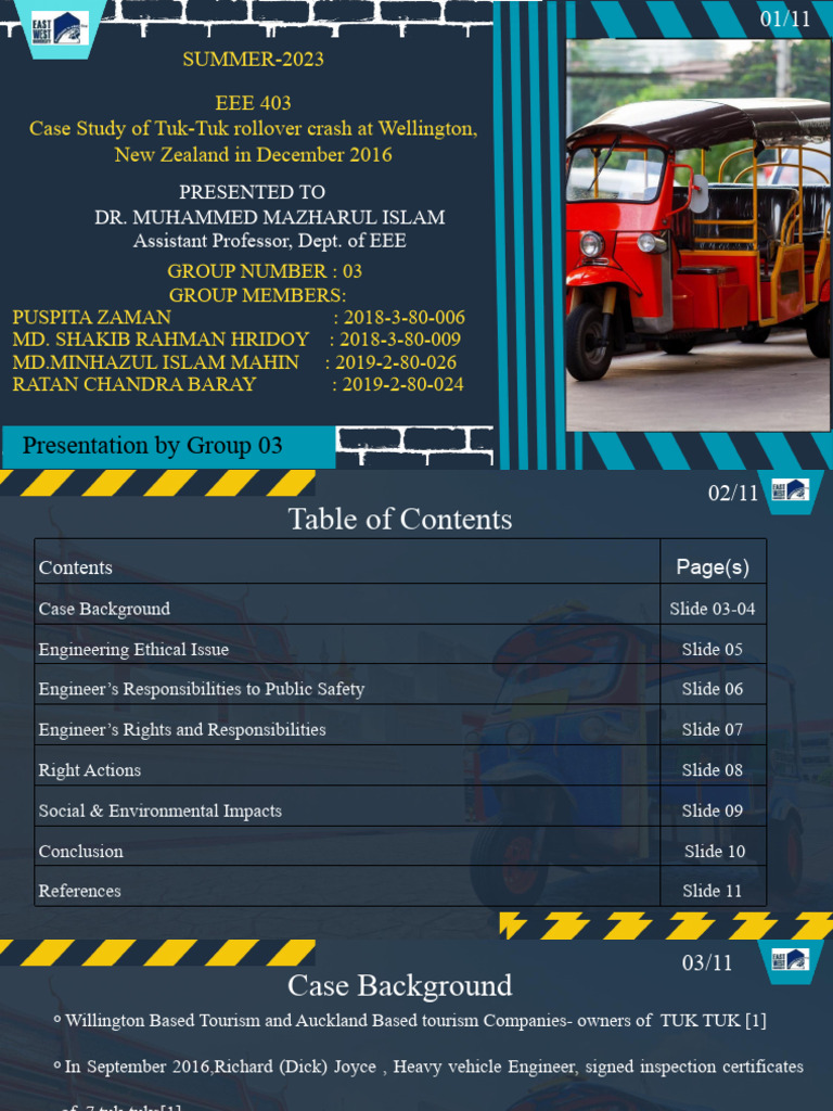 EEE403-Group03-Tuk-Tuk Rollover Crash at Wellington | PDF | Safety