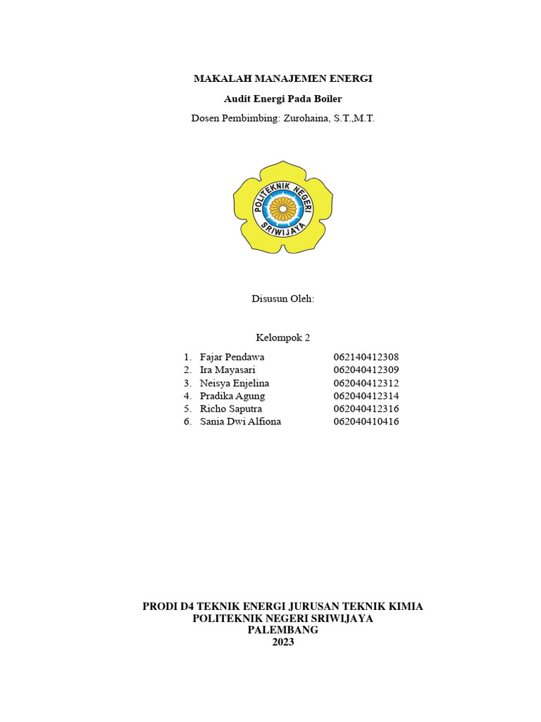 Makalah Audit Energi Kel 2 | PDF