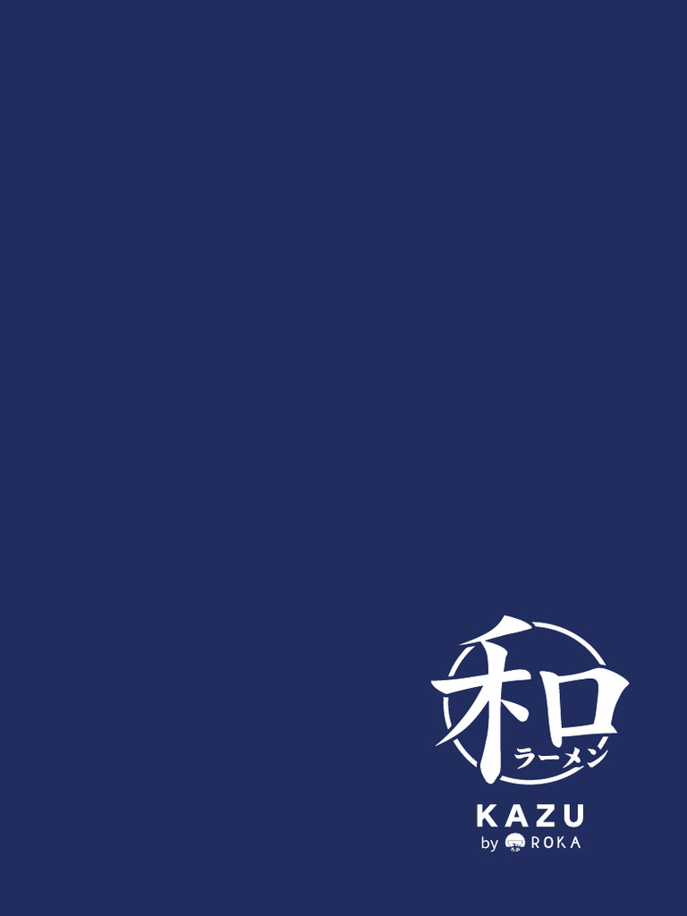 Menu Kazu 2023 | PDF | Ramen | Japanese Cuisine