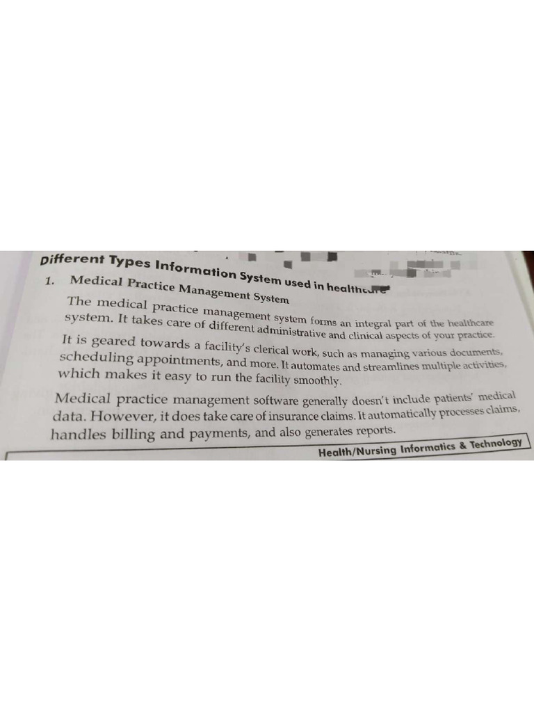 Different Types of Information System Used in Healthcare | PDF