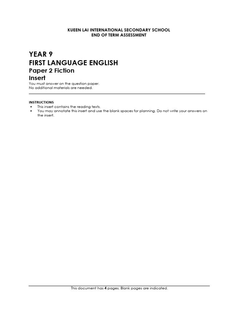 EOTA Year 9 INS 2 2023 - 2024 | PDF