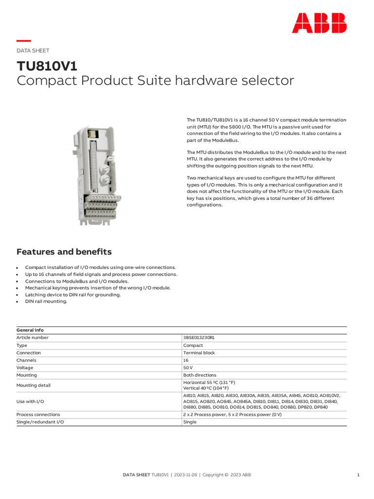 Product TU810V1 | PDF | Input/Output | Programmable Logic Controller