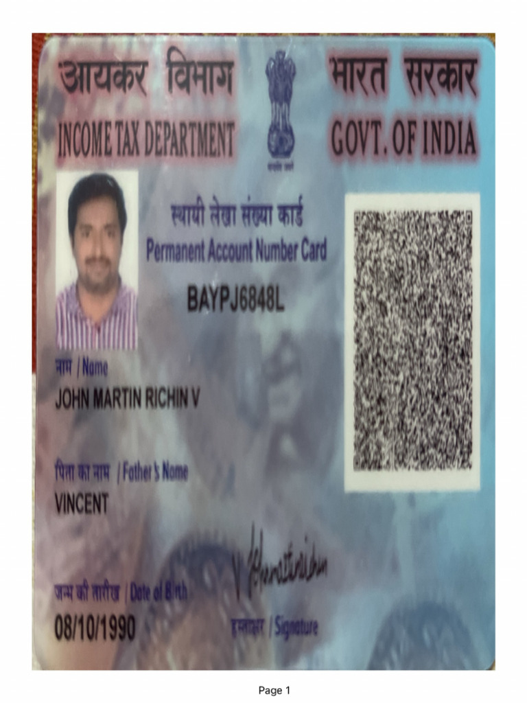 Pan Card | PDF