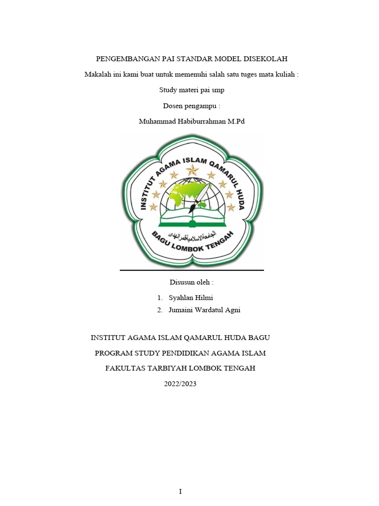 Pengembangan Pai Standar Model Disekolah | PDF