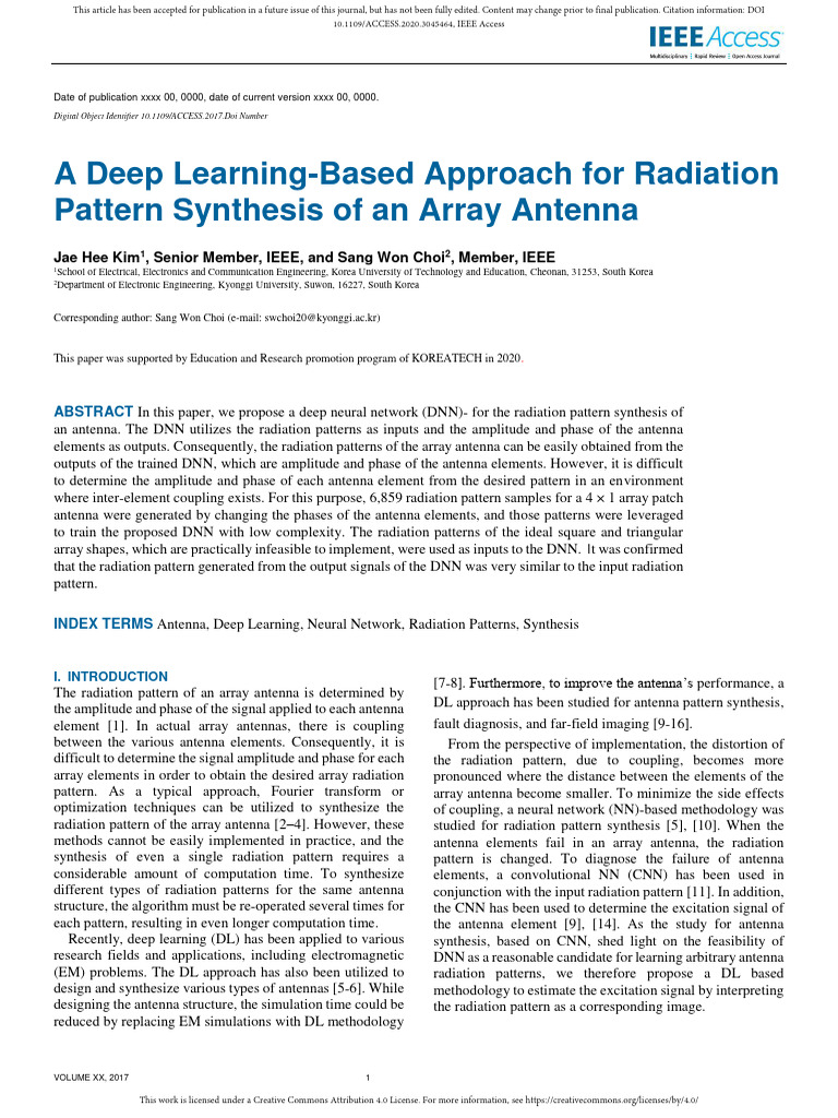 A Deep Learning-Based Approach For Radiation Patte | PDF | Antenna (Radio) | Deep Learning
