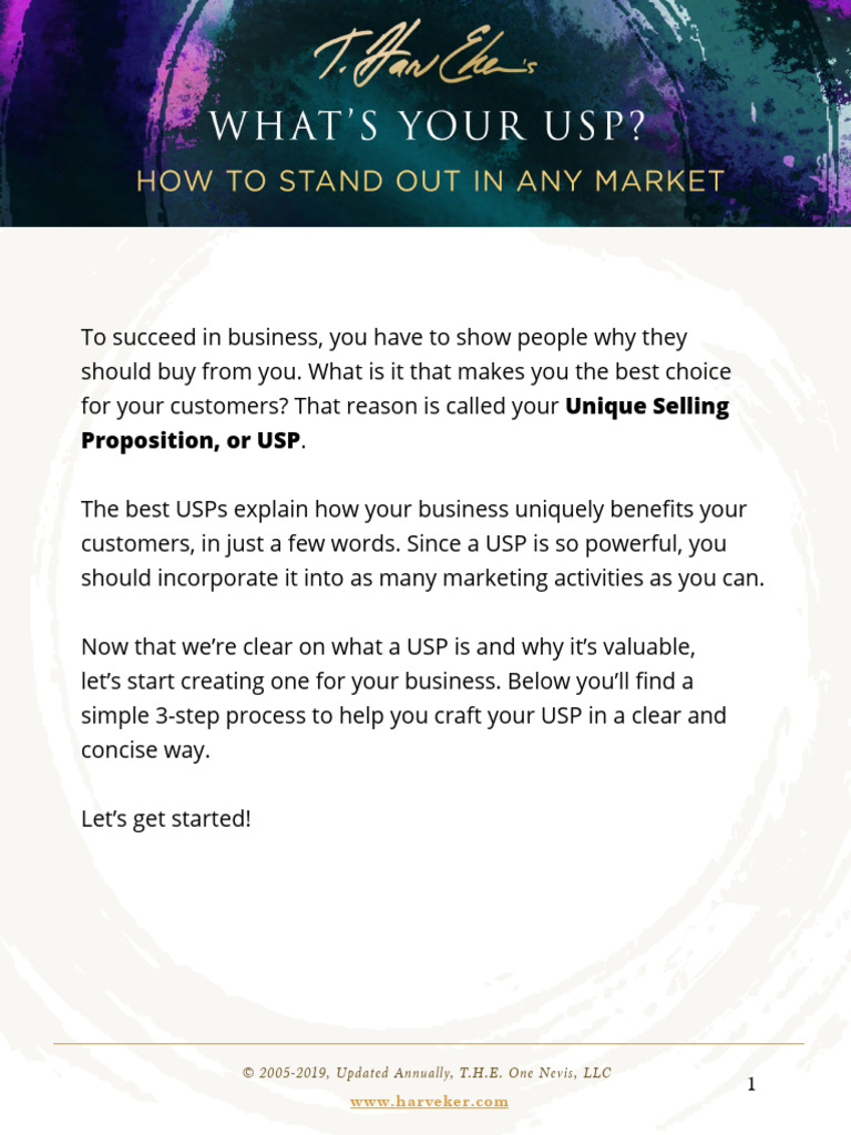Unique Selling Proposition, or USP.:: How To Stand Out in Any Market ...