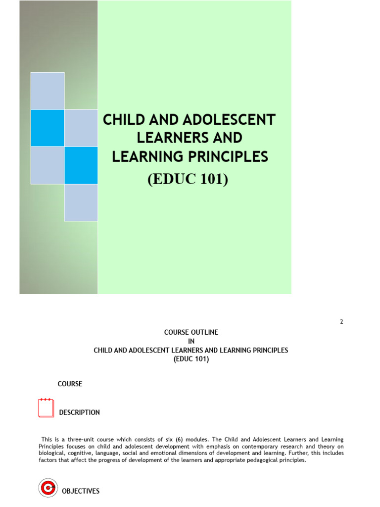 Child and Adolescent Learners and Learning Principles | PDF | Cognitive Development | Nature ...